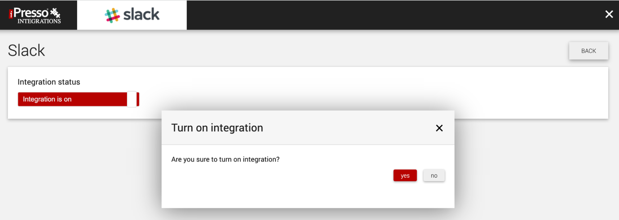 Slack - integration – iPresso - Help Center